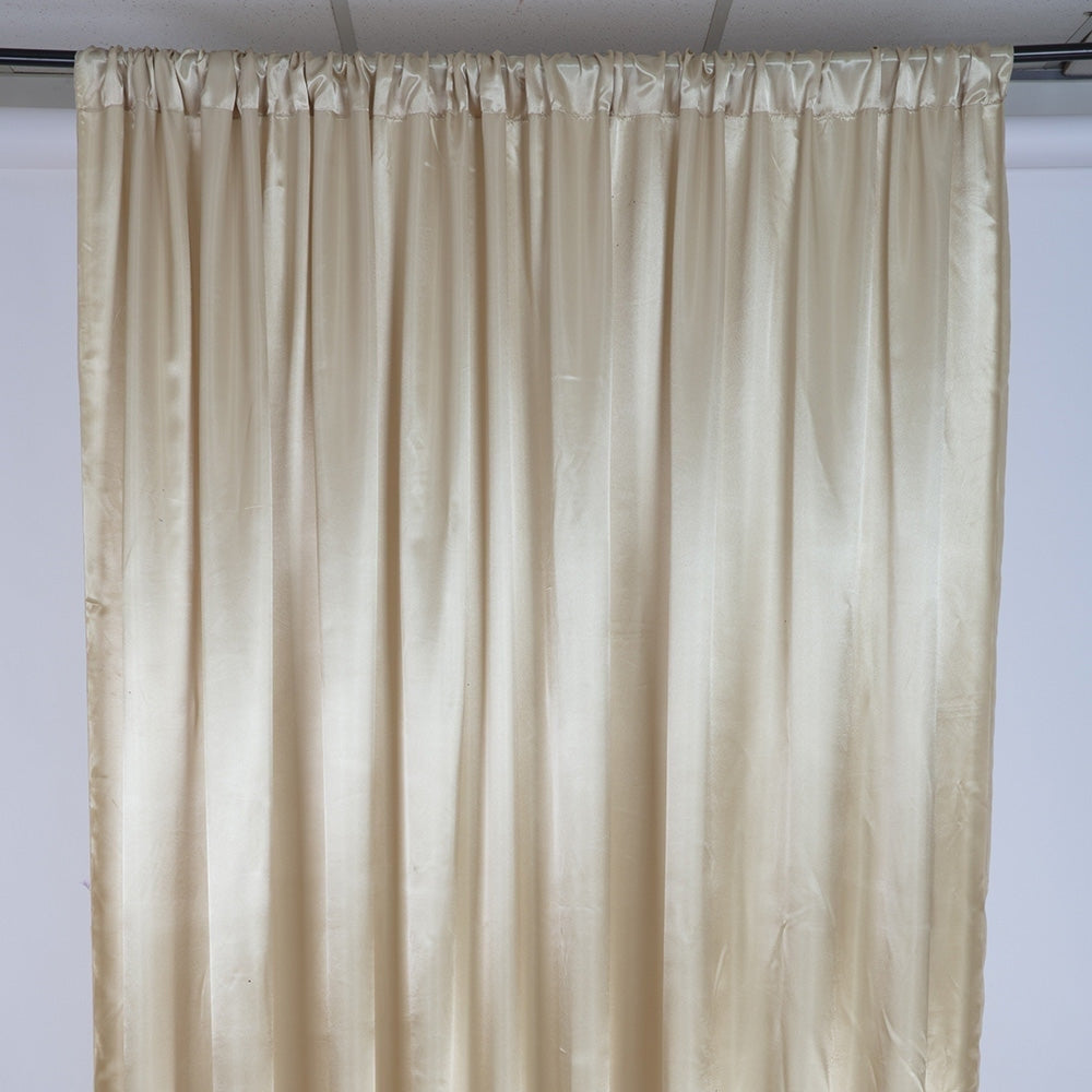 Backdrop Curtain - Satin 10 x 10 Champagne – Party Stuff