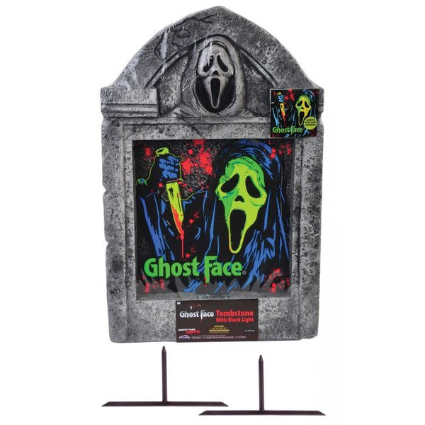 Ghost Face® 21" Black Light Tombstone – Party Stuff
