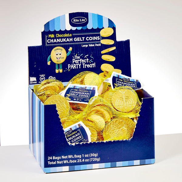 Large Bag of Chanukah Gelt Milk Chocolate Coins – Party Stuff